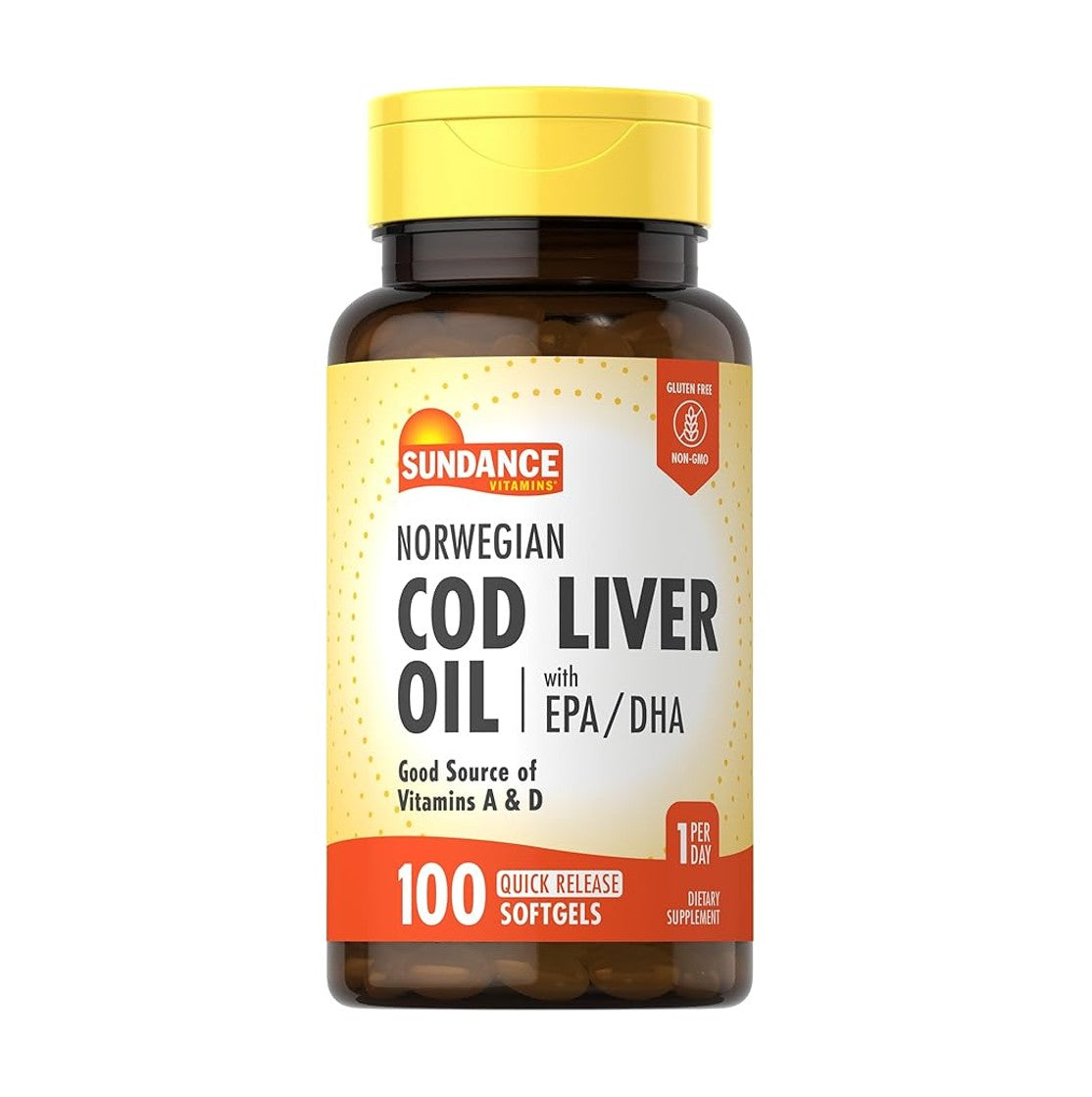 Sundance Norwegian Cod Liver Oil (with EPA and DHA) 100 Rapid-Release ...